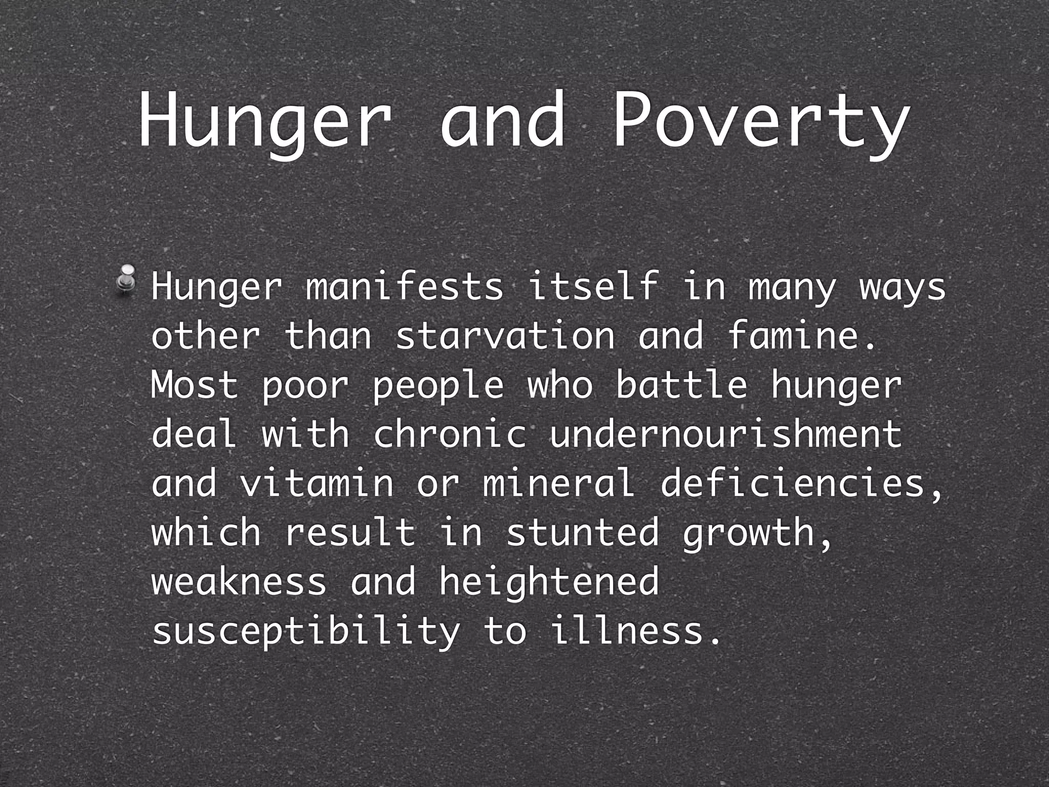 Hunger and Poverty: ECPE Discussion | KEY