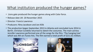 Hunger games case study | PPTX