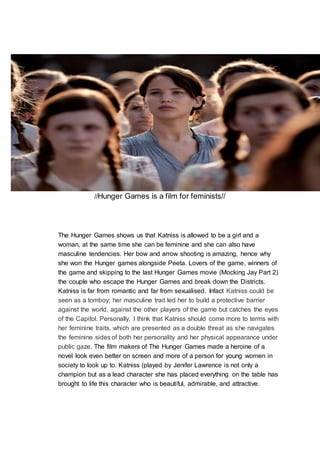 Hunger games is a film for feminists | PDF