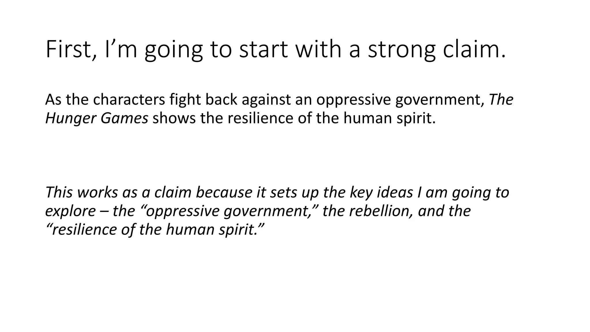 Revising your Paragraph (The Hunger Games Way) | PPTX