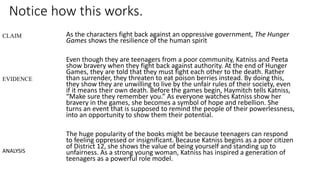 Revising your Paragraph (The Hunger Games Way) | PPTX