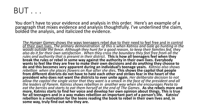 Revising your Paragraph (The Hunger Games Way) | PPT