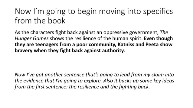 Revising your Paragraph (The Hunger Games Way) | PPT
