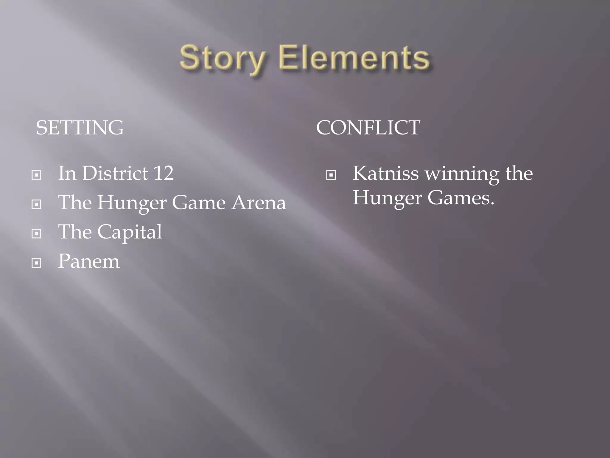 Hunger games power point project finished | PPTX | Fiction | Books and ...