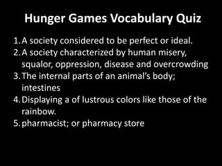 Hunger games quizzes | PPTX
