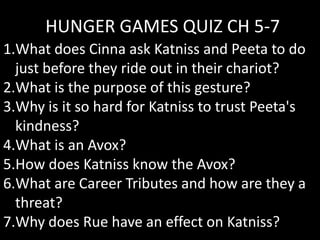 Hunger games quizzes | PPTX