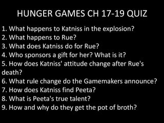 Hunger games quizzes | PPTX