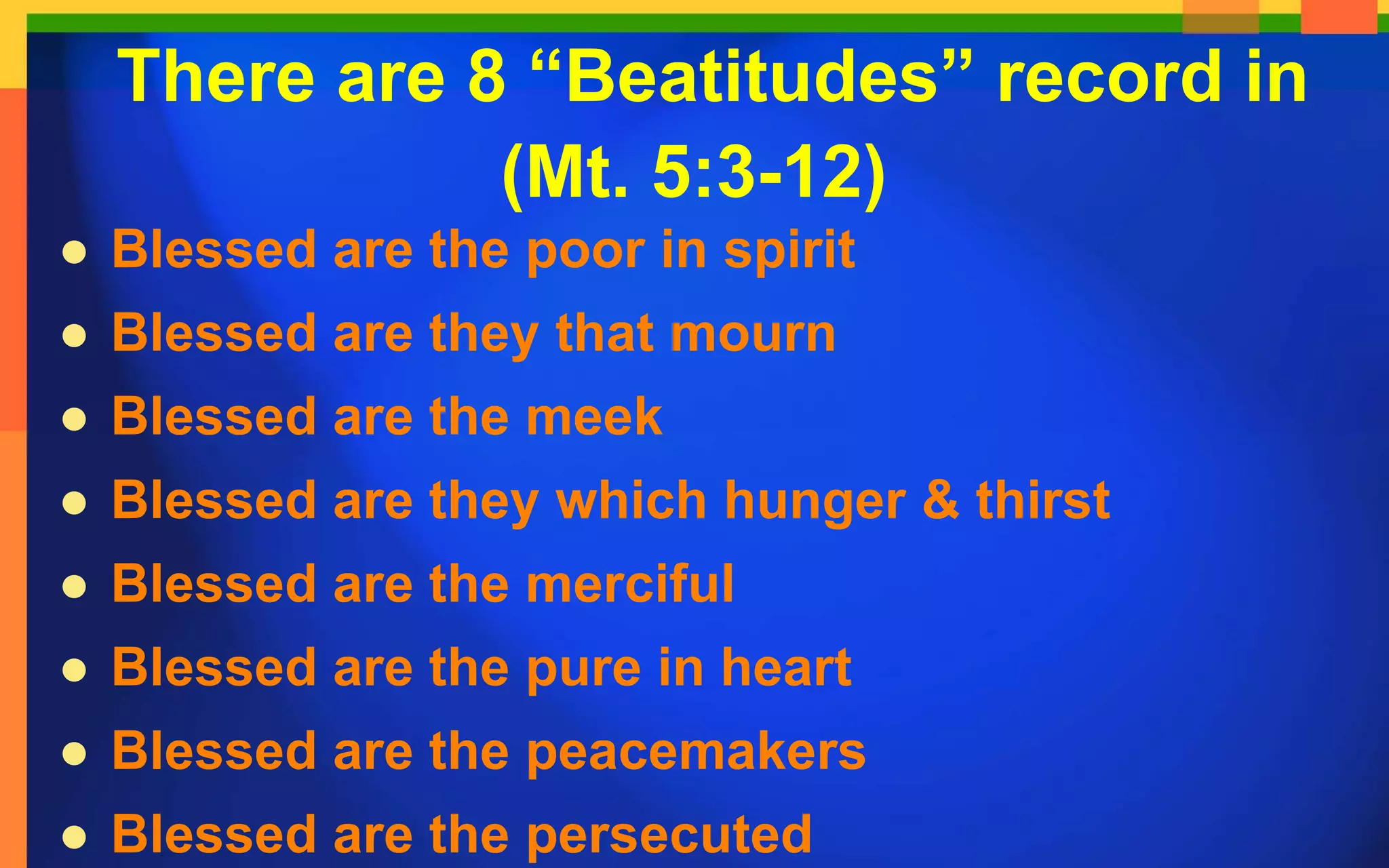 Hungering and thirsting after righteousness! | PPT
