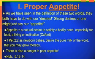 Hungering and thirsting after righteousness! | PPT