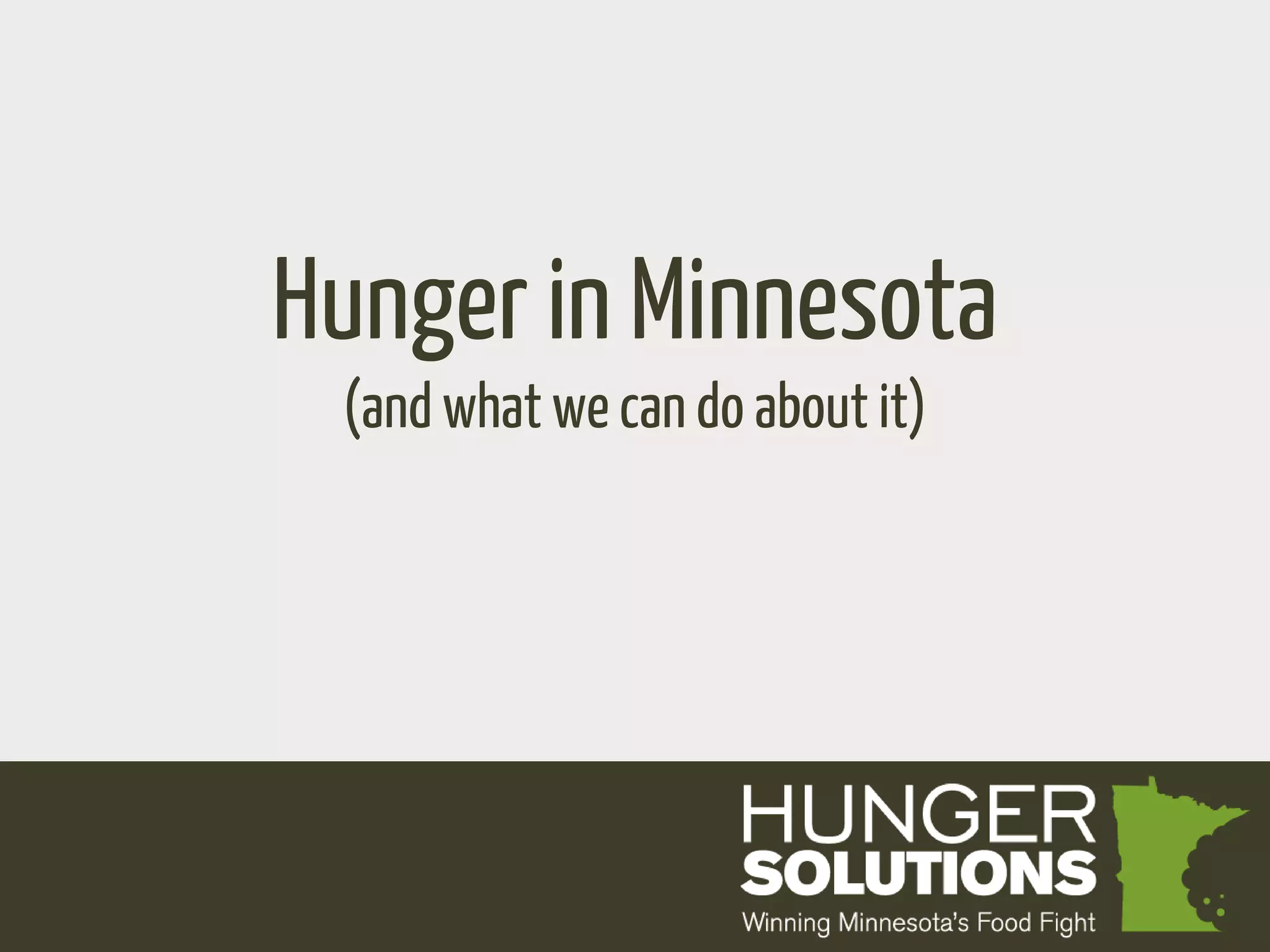 Hunger in Minnesota | PPTX
