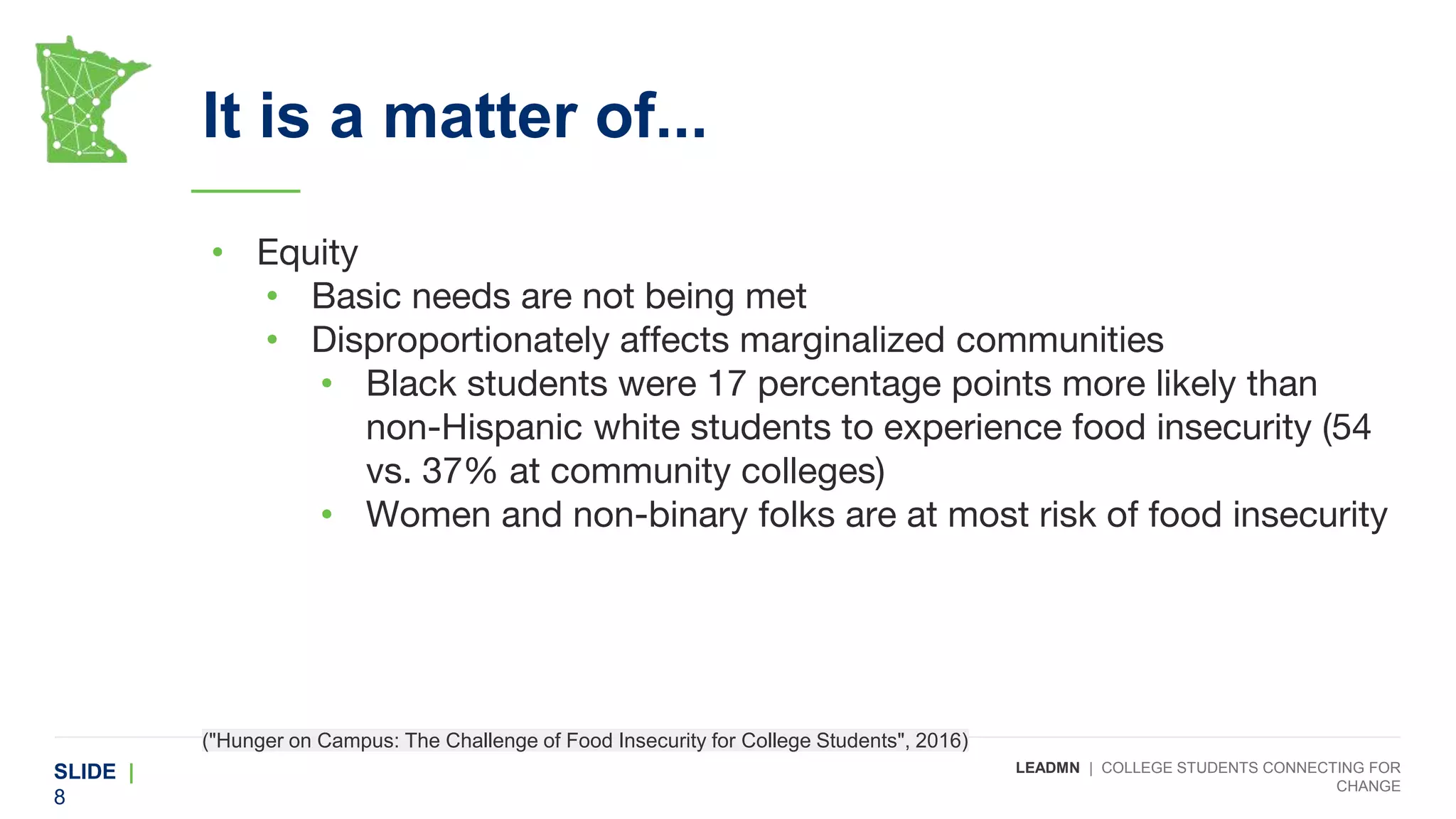 Hungry For Change: Addressing food insecurity on our campuses | PPTX