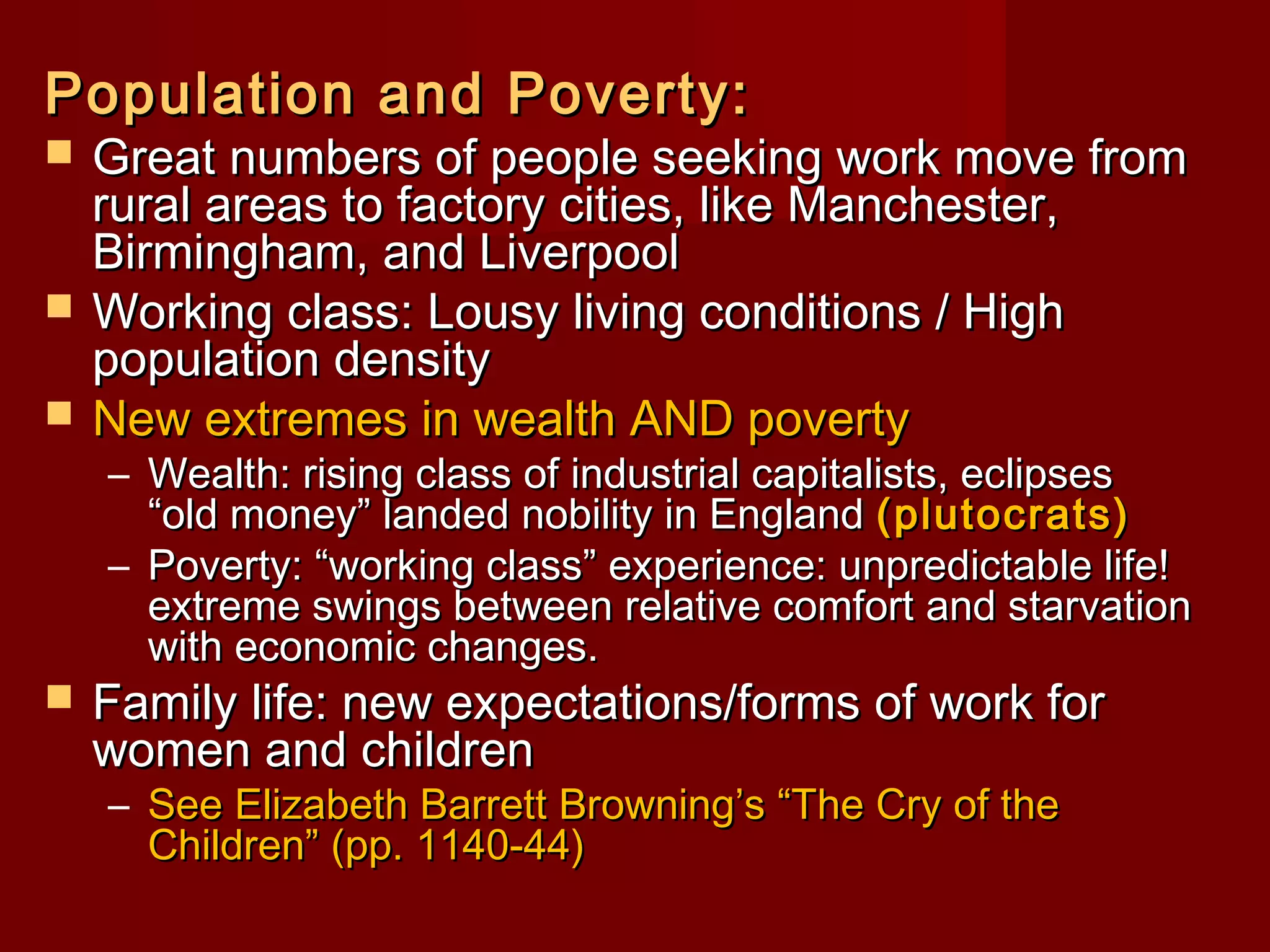 The Industrial Revolution and "The Hungry Forties" | PPT