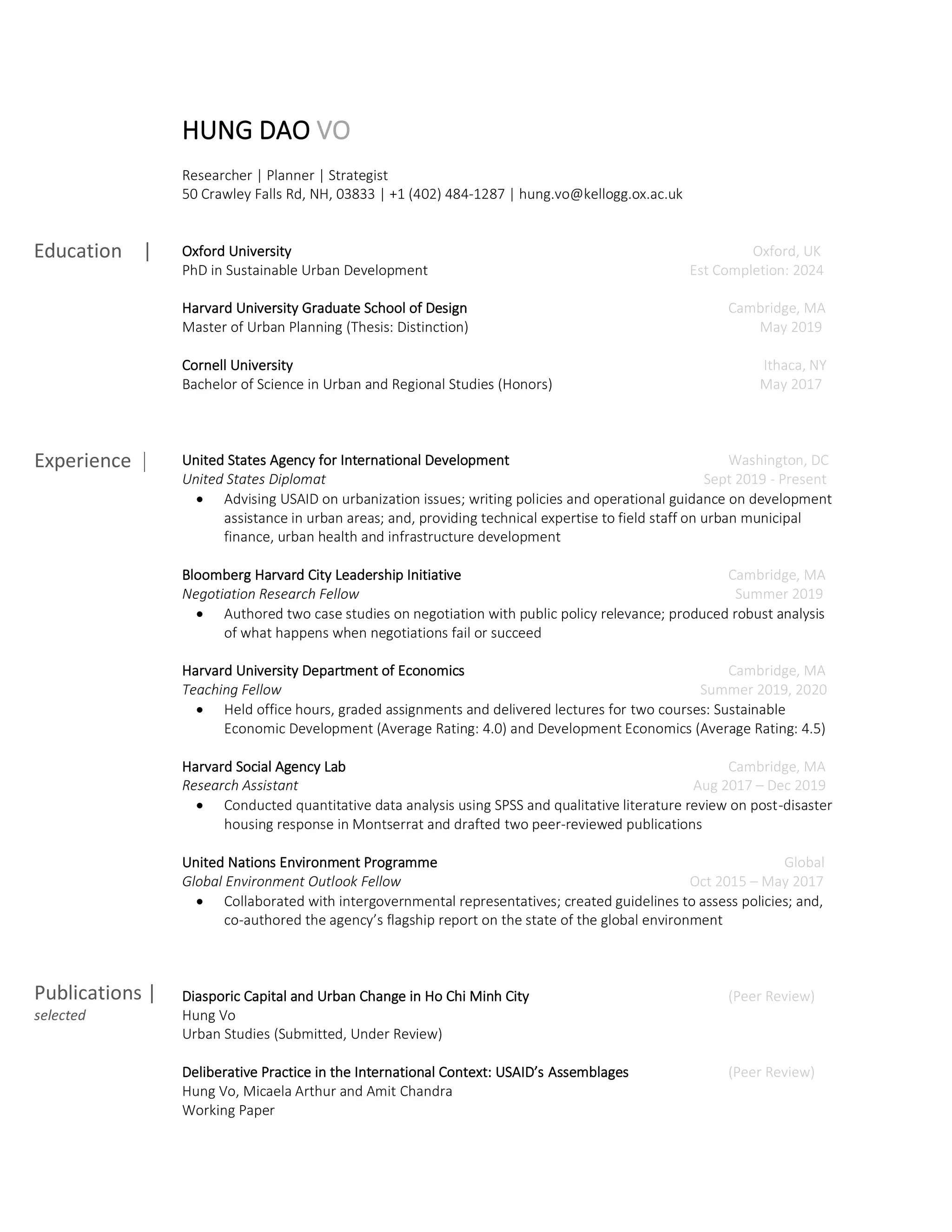 Hung's CV | PDF
