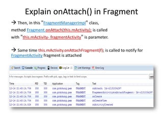 Explanation onAttach() of Fragment class in Android | PPTX