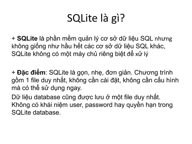 Basic Sqlite in Android | PPTX