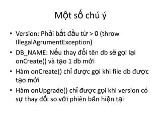 Basic Sqlite in Android | PPTX