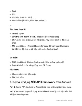 Tutorial - NFC on the Android: Part 1 (with Demo) | DOCX