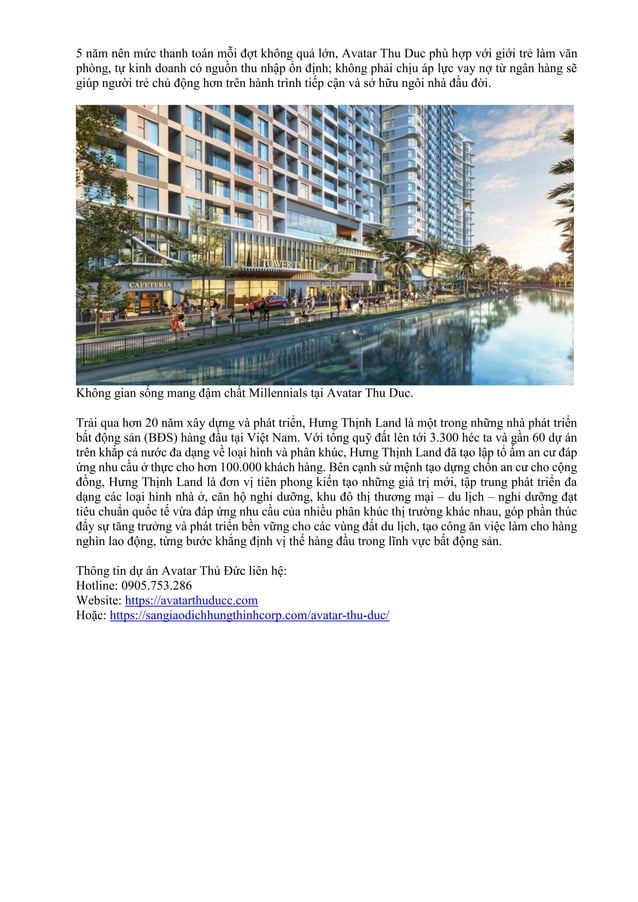 Hung Thinh Land ra mat du an Avatar Thu Duc | PDF