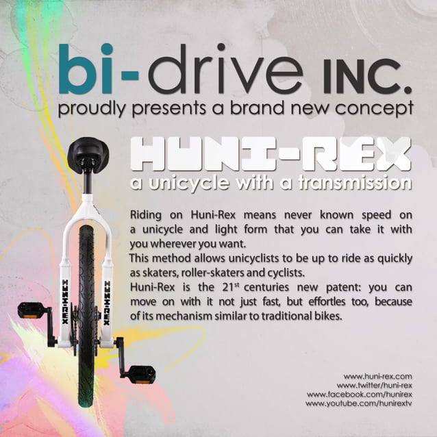 Huni-rex, a unicycle with transmission | PDF