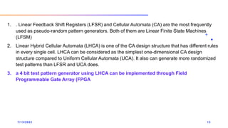 Logic built in self test techniques based on FPGA | PPT