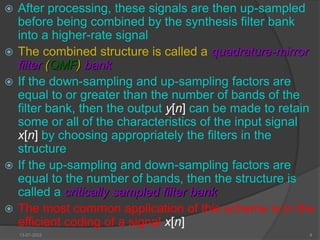 SIMULATION OF QMF FILTER Bank | PPTX