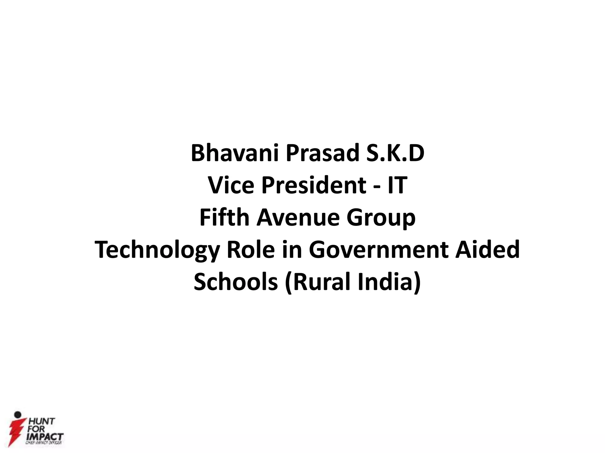 Technology in government aided schools | PPTX