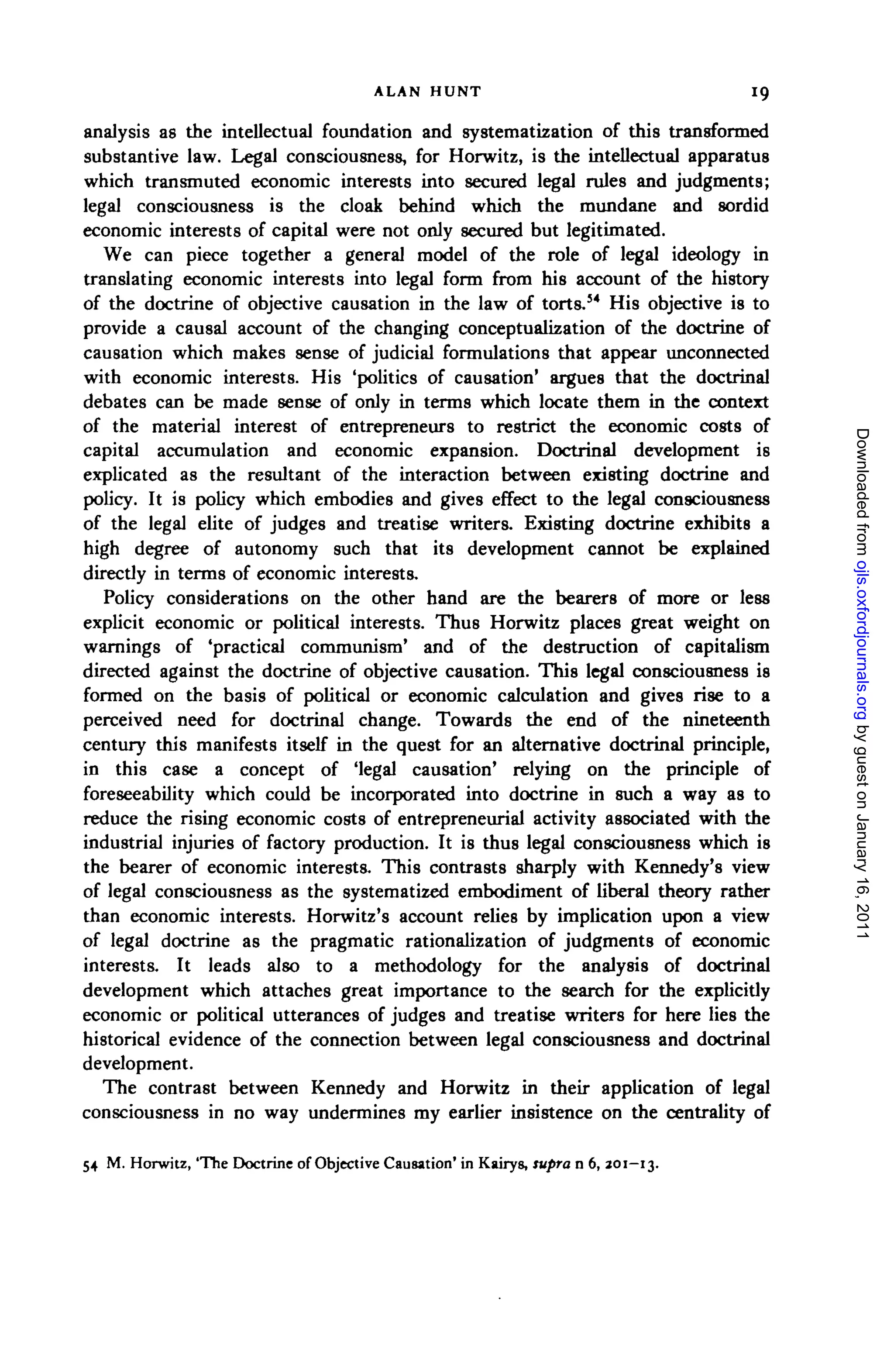 Hunt 1986 theory of critical legal studies | PDF