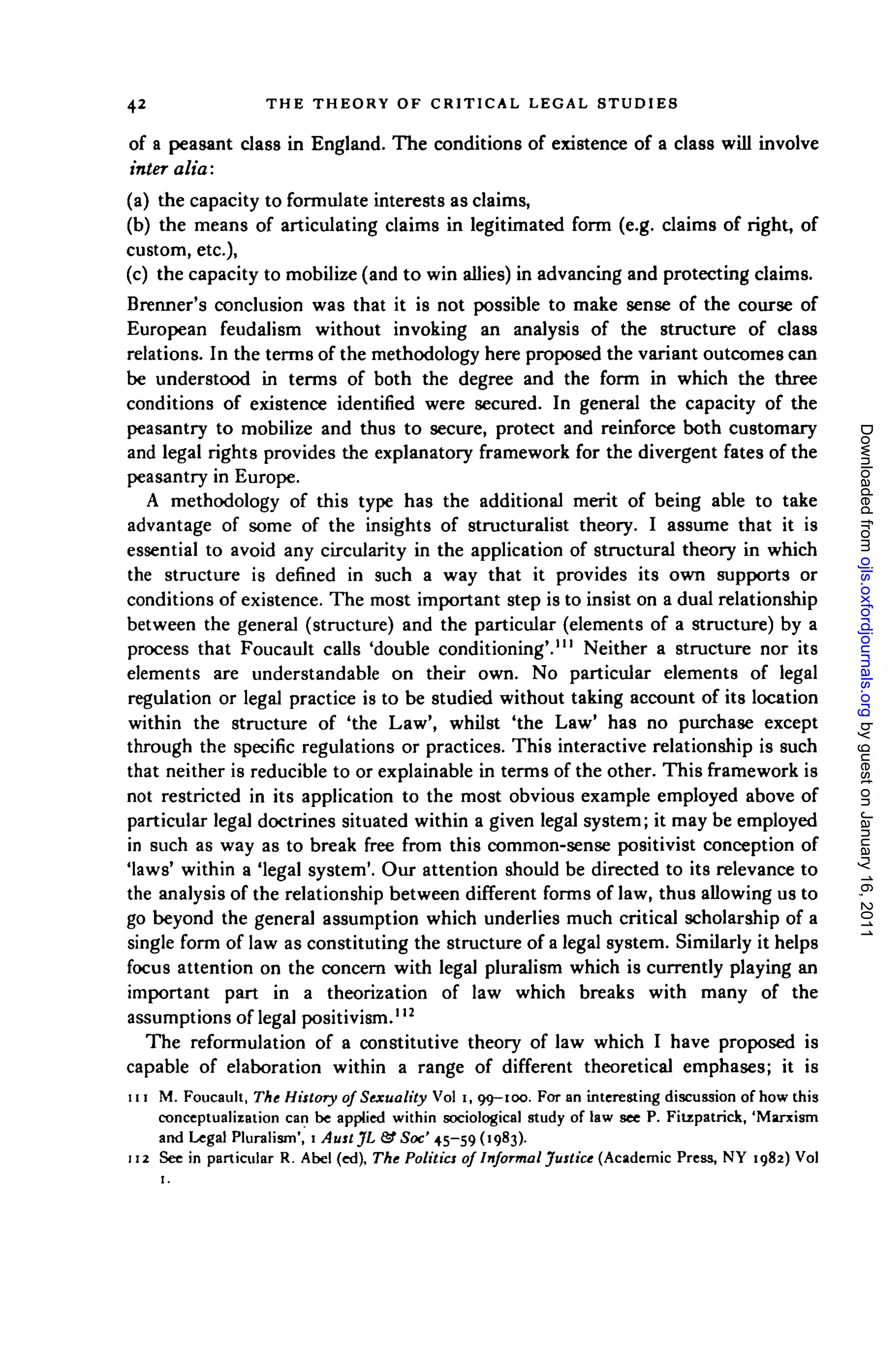 Hunt 1986 theory of critical legal studies | PDF