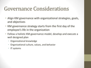 Knowledge Management and Information Governance | PPT