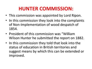 Hunter commission 1882-1883 | PPTX