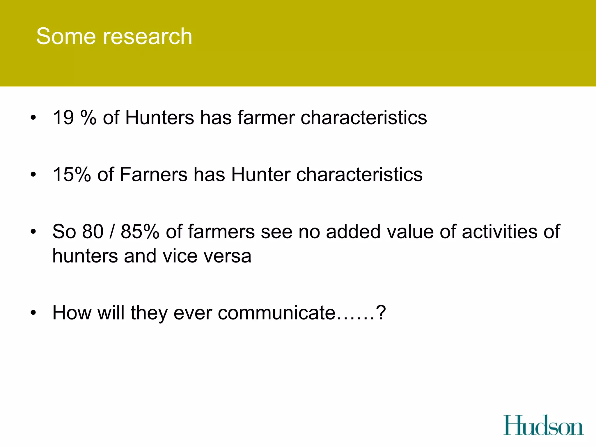 Hunter farmer ....a sales model… or competences needed within every ...