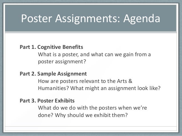 Poster Assignments
