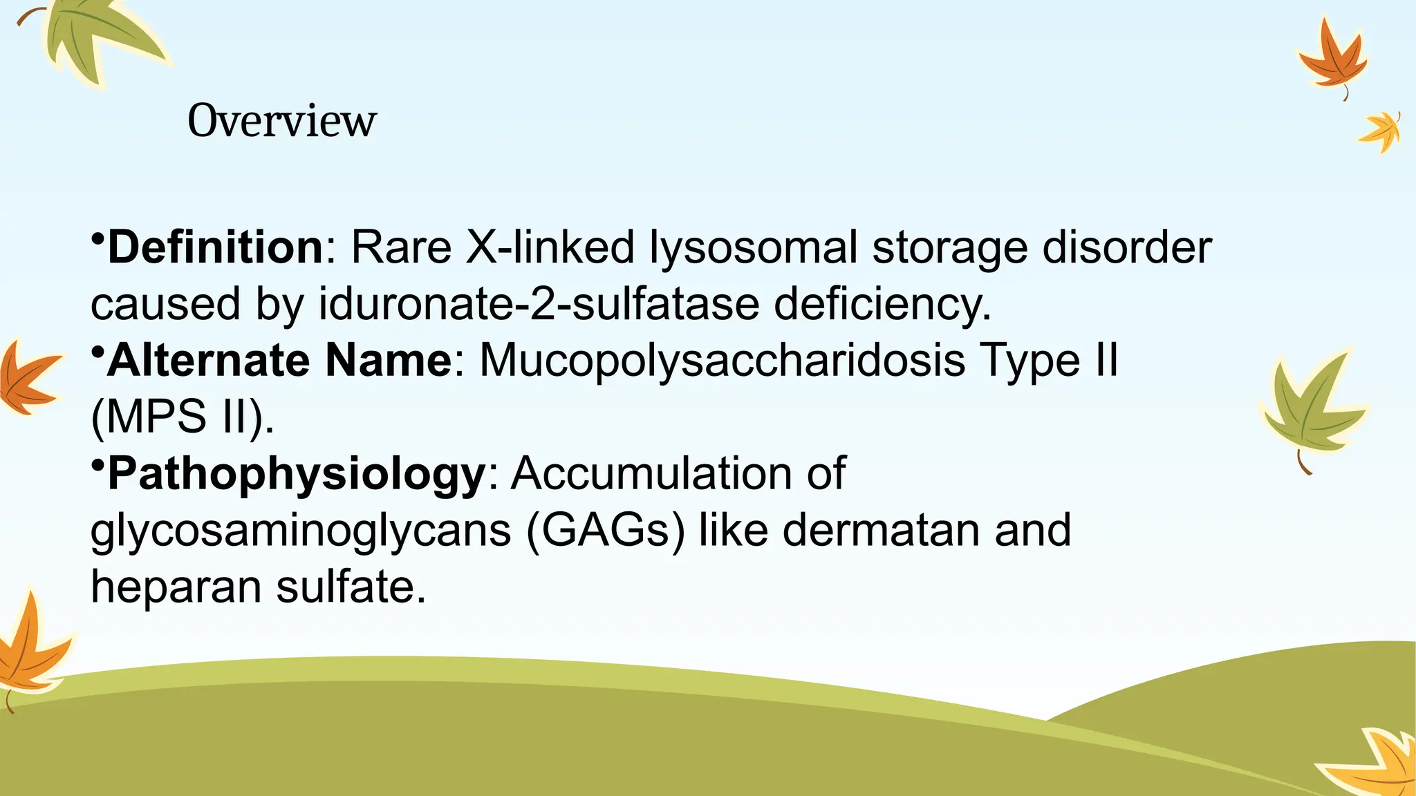 Hunter’s Syndrome Shifa Pediatrics .pptx
