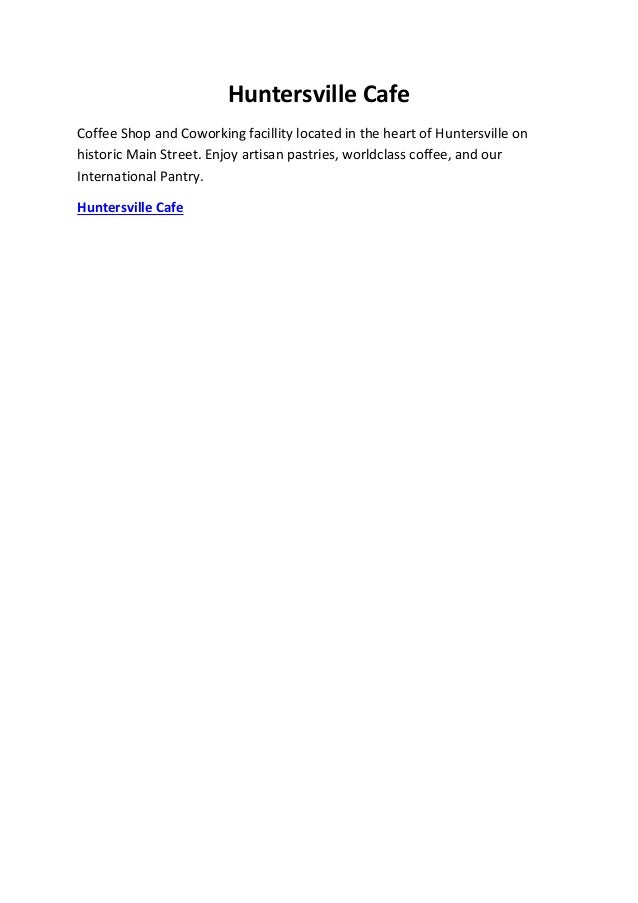 Huntersville cafe | PDF