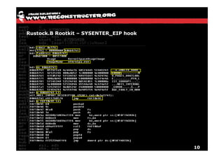 Hunting rootkits with windbg | PPT