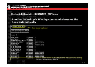 Hunting rootkits with windbg | PPT