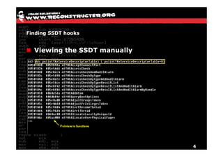 Hunting rootkits with windbg | PPT