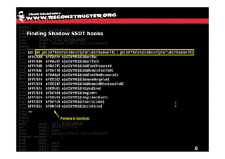 Hunting rootkits with windbg | PPT