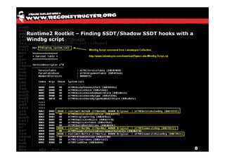 Hunting rootkits with windbg | PPT