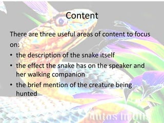 Hunting snake | PPTX