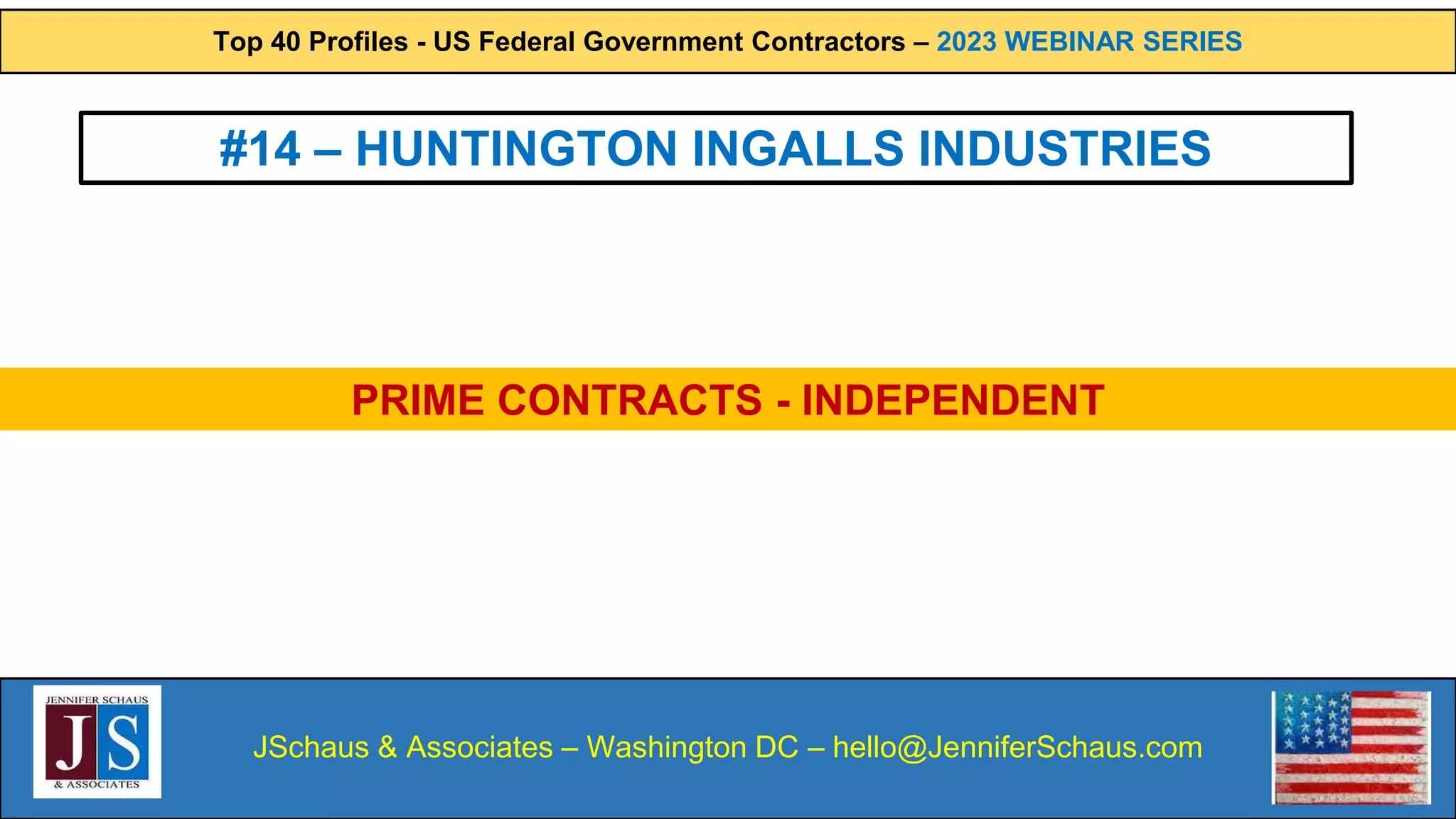 Top 40 Federal Contractors - PROFILE #14 - Huntington Ingalls | PPTX
