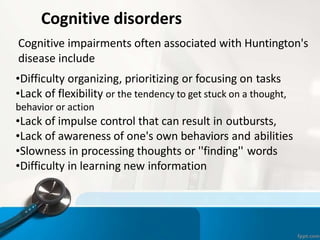 Huntingtons chorea- Genetics | PPTX