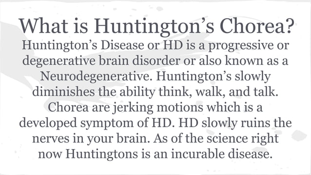 Huntington's chorea | PDF | Brain and Nervous System Disorders ...