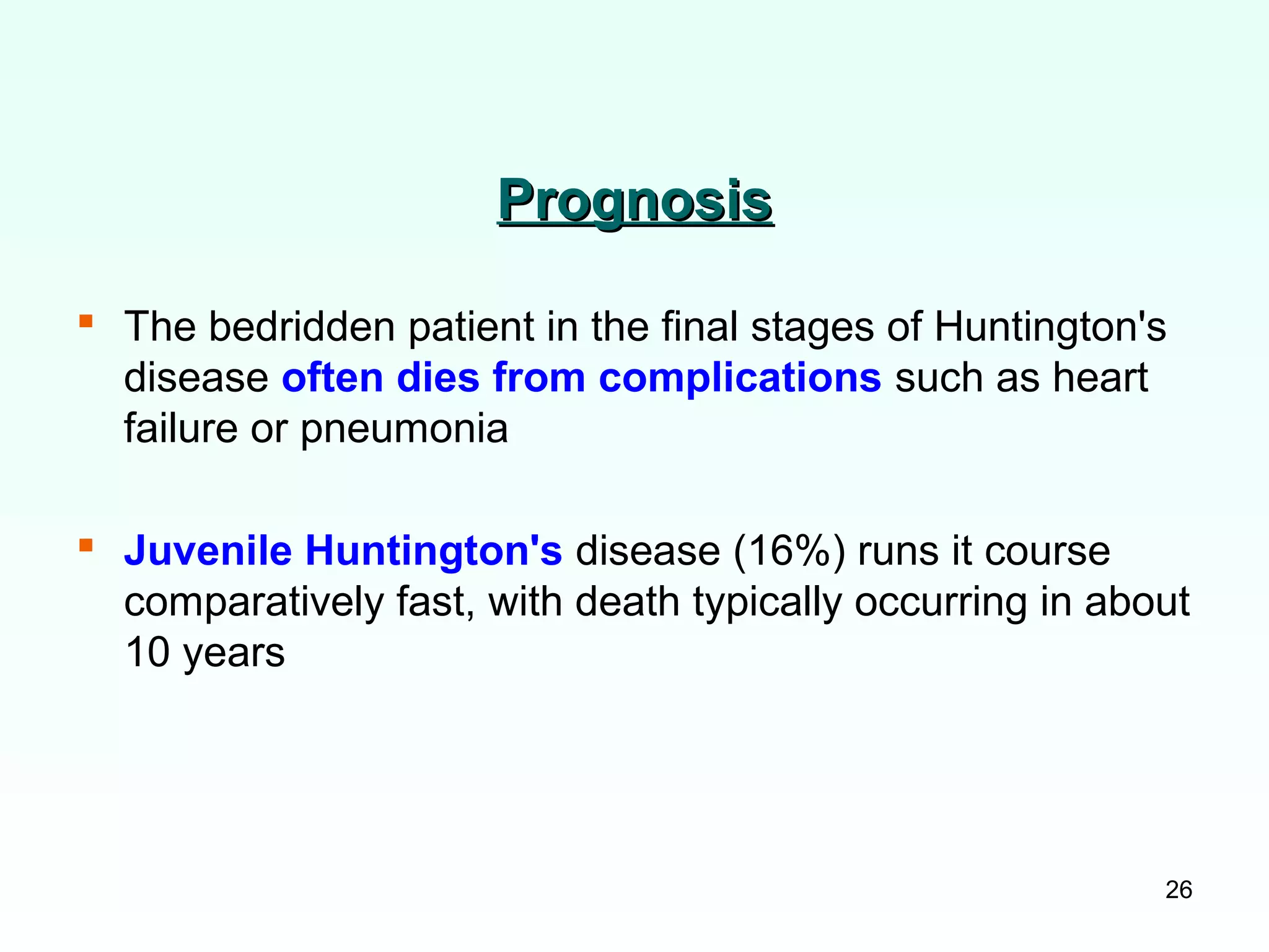 Huntington's chorea syndrome | PPT