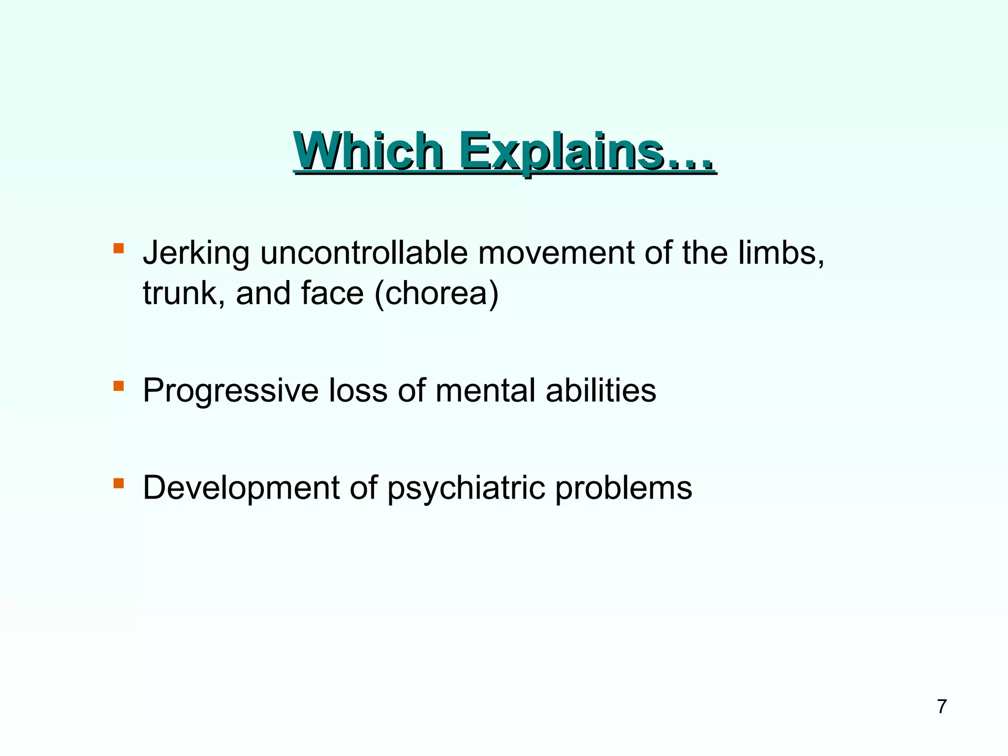 Huntington's chorea syndrome | PPT