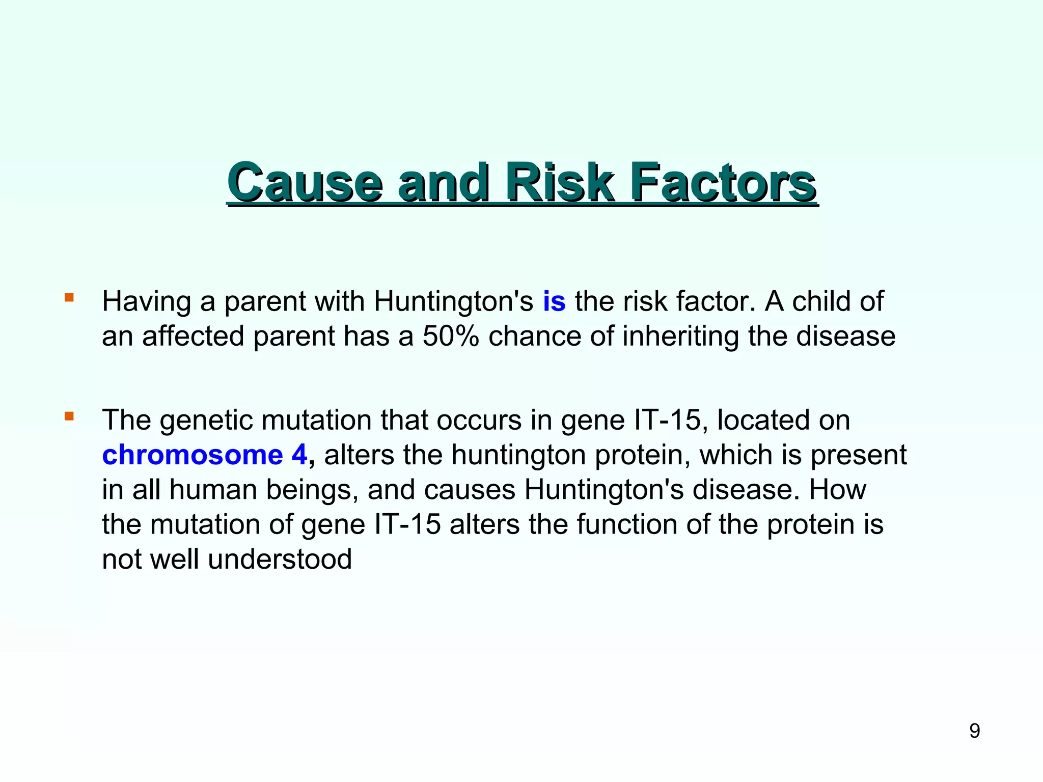 Huntington's chorea syndrome | PPT