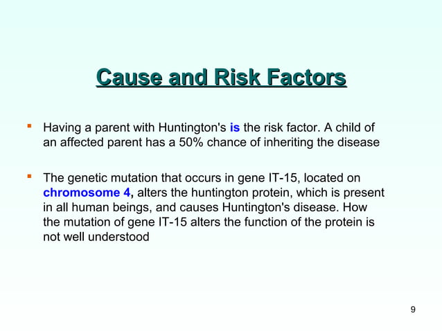 Huntington's chorea syndrome | PPT