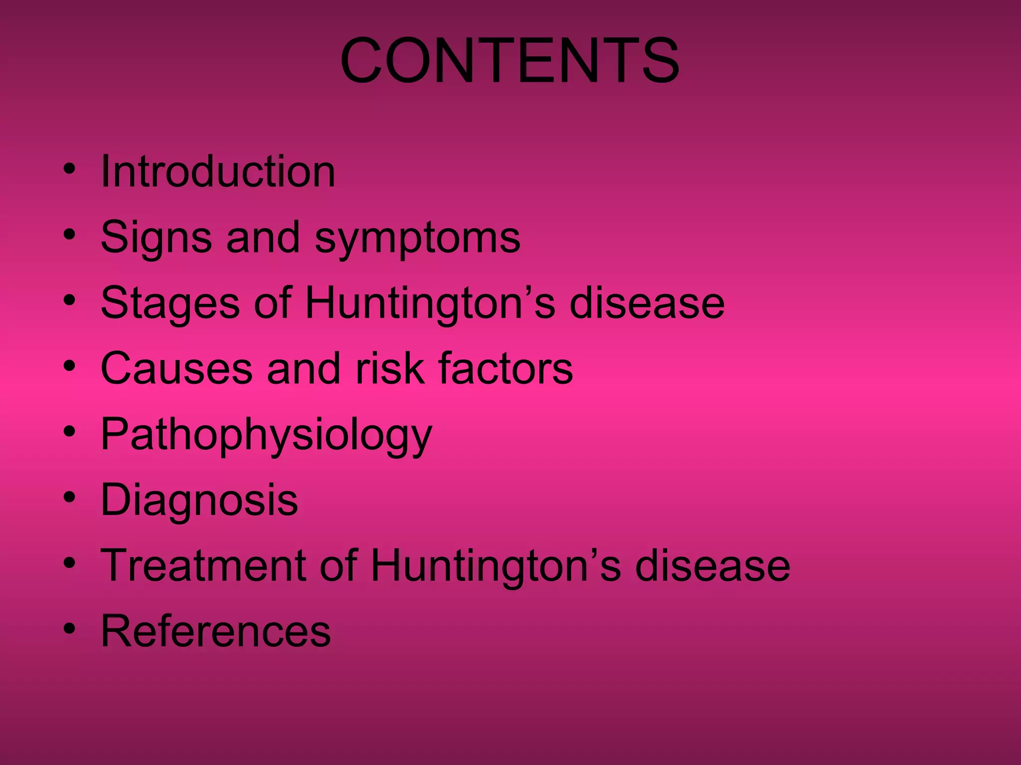 Huntington’s disease | PPT