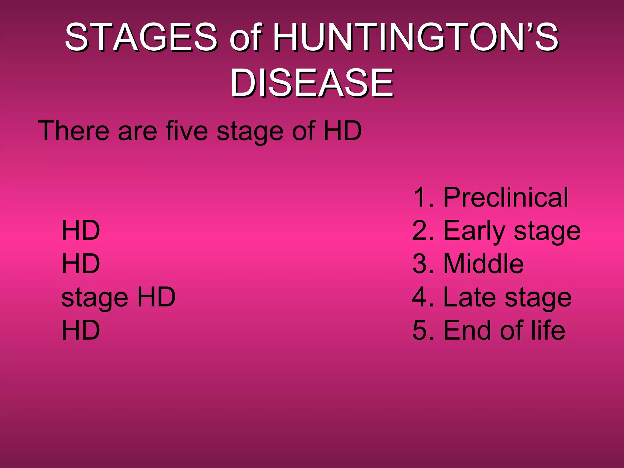 Huntington’s disease | PPT