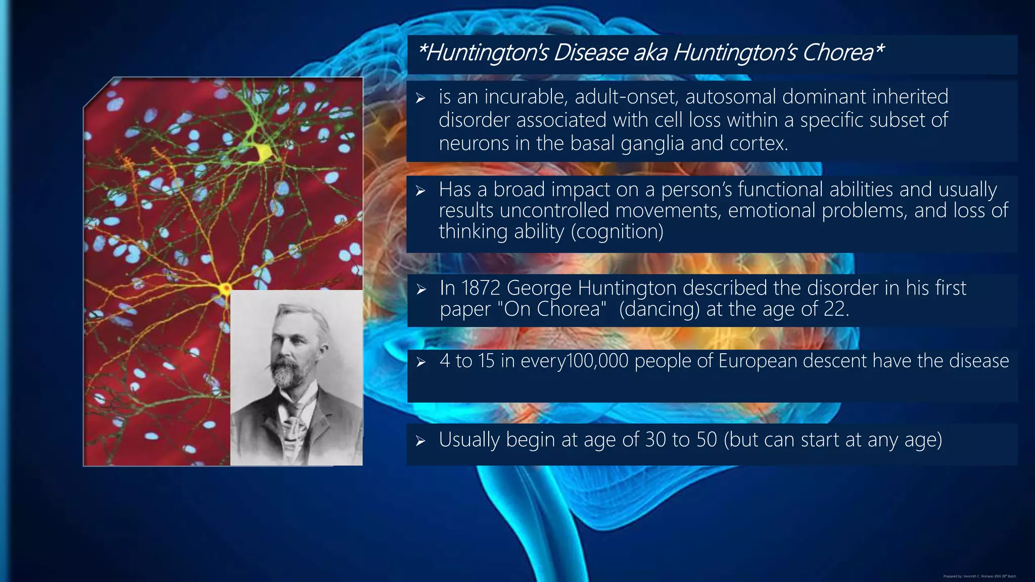 Huntington's Disease | PPTX